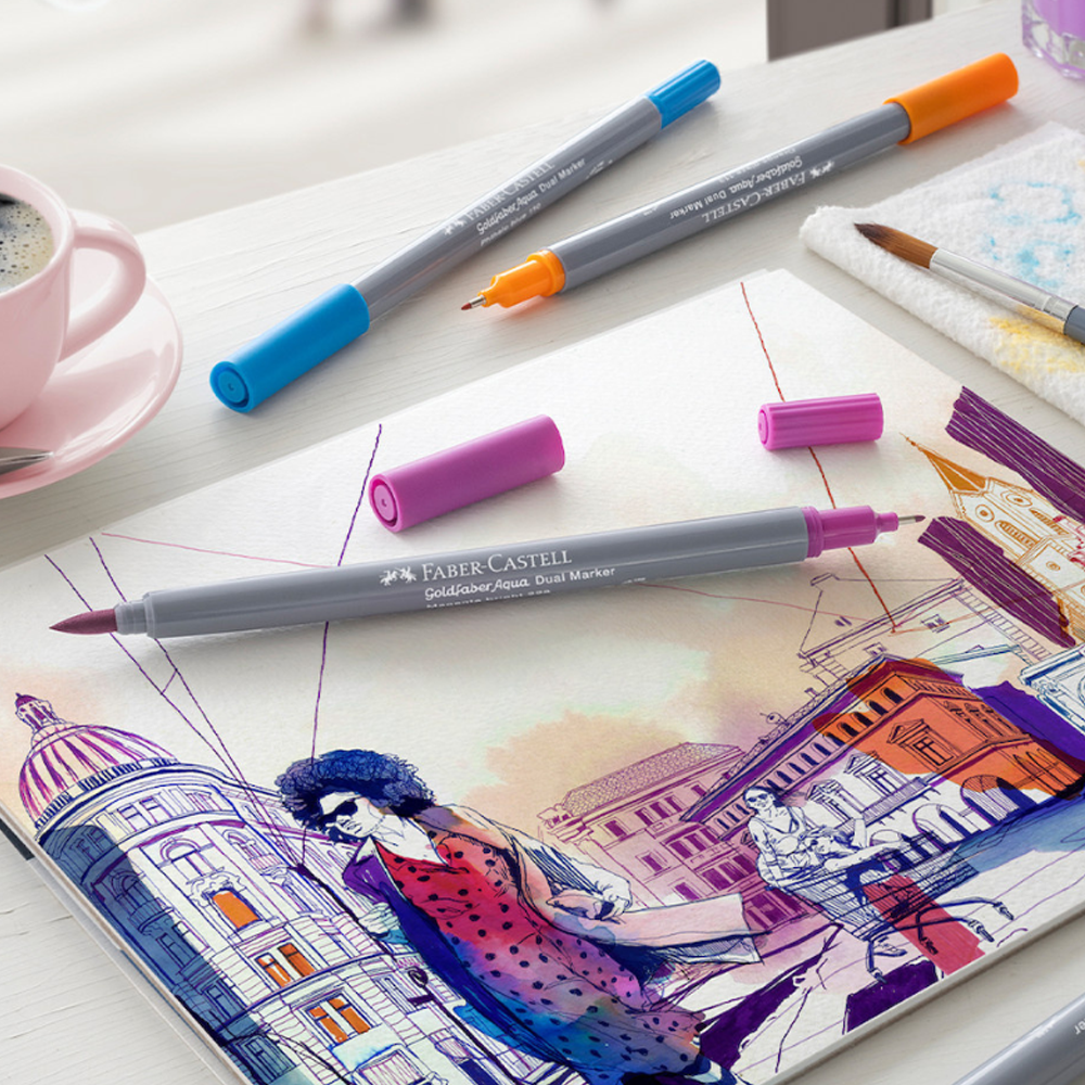 Faber-Castell Goldfaber Aqua dual markers 12 colores