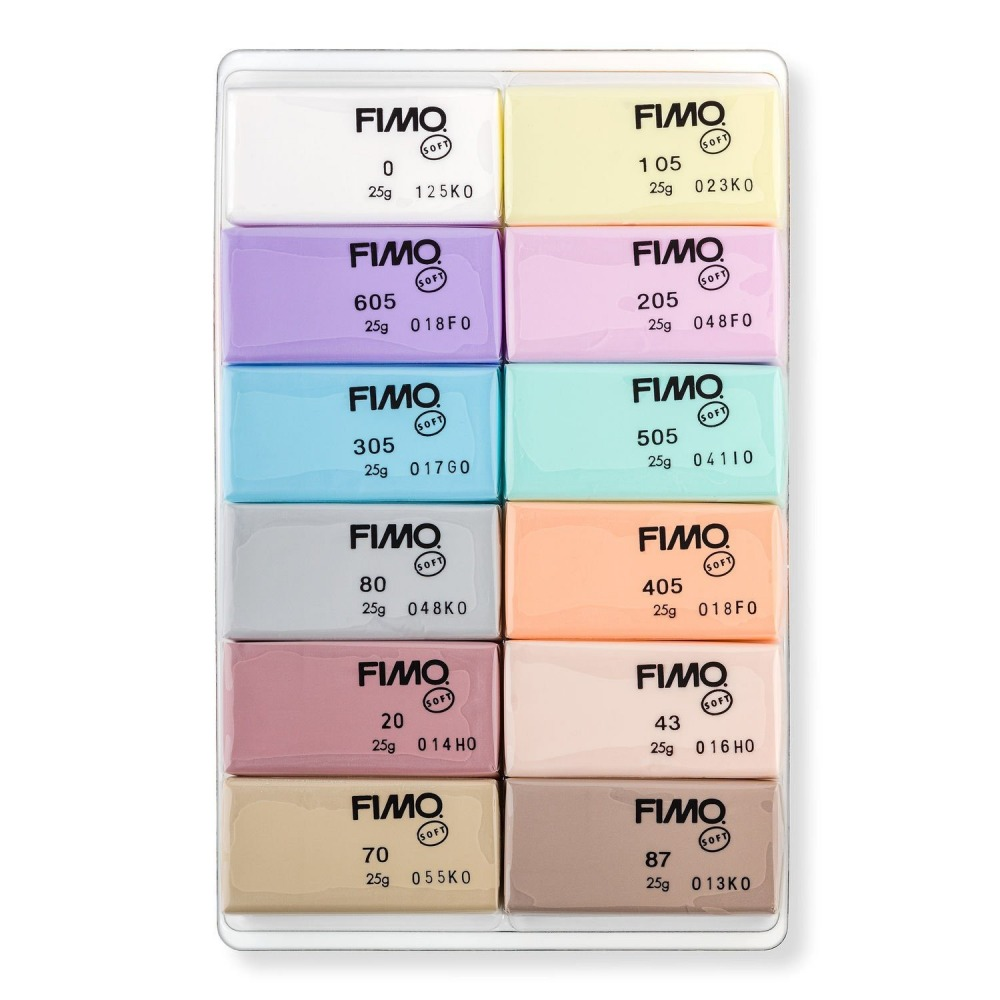 Fimo Soft Pastel Set 12 Colores - 300g (12 x 25g)