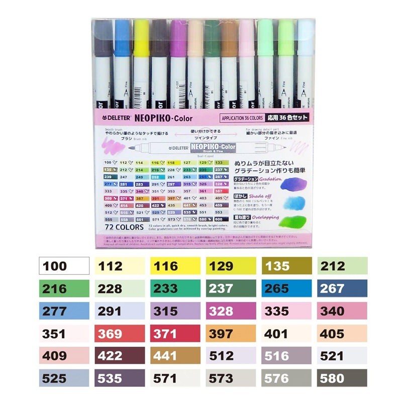 DELETER Neopiko-Color (Set de 36) - 36B