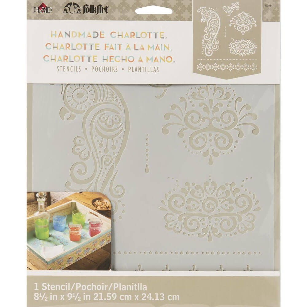 Plaid Folkart Stencil Bird (21,59 x 24,13cm)