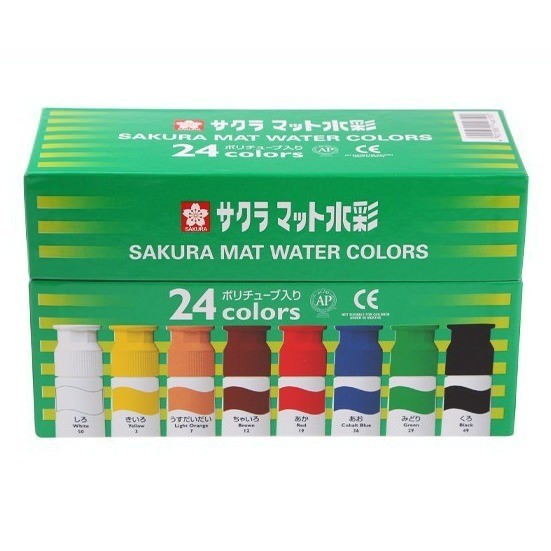 Sakura Mat Water Colors Acuarelas de 12ml - Set de 24 Colores