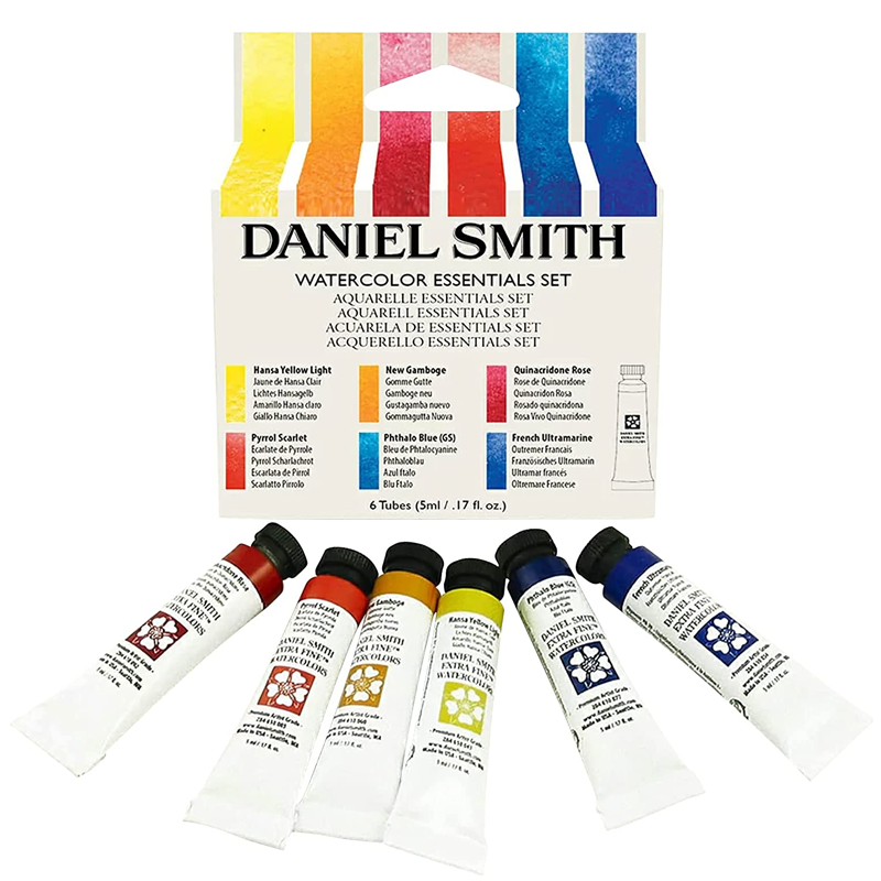 Daniel Smith Watercolor Essentials set - 6 tubos de 5ml - Pinturas & Pinceles