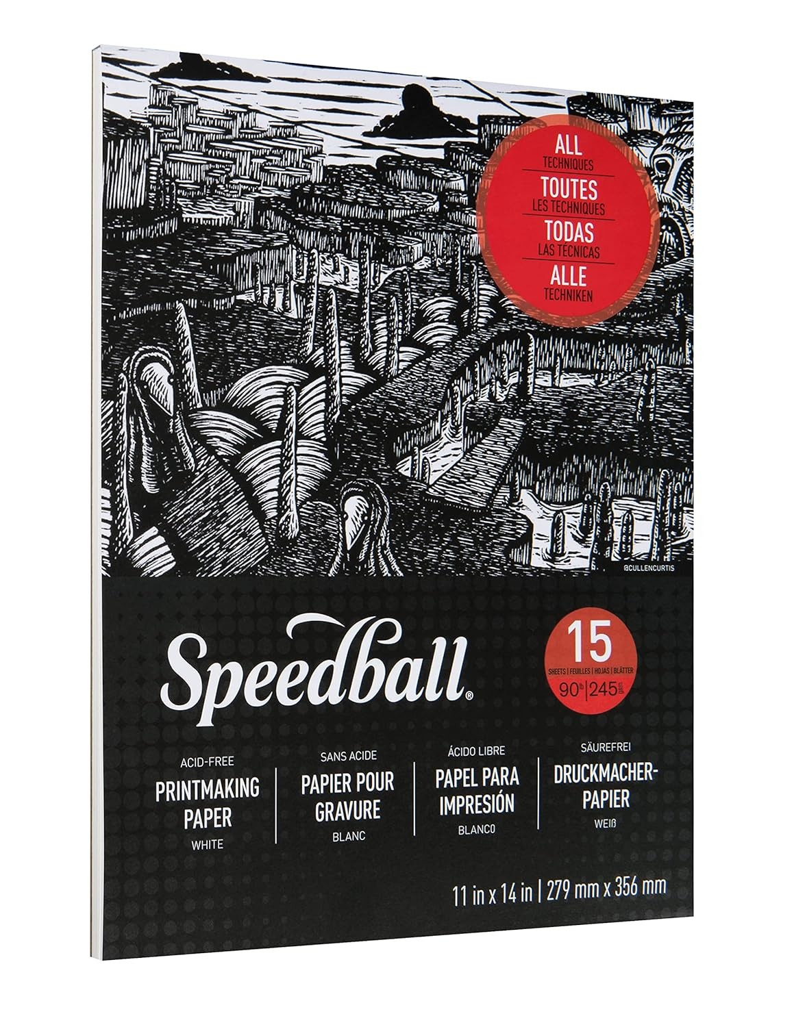 Speedball Printmaking Paper papel para grabado- 20 hojas de 245gsm