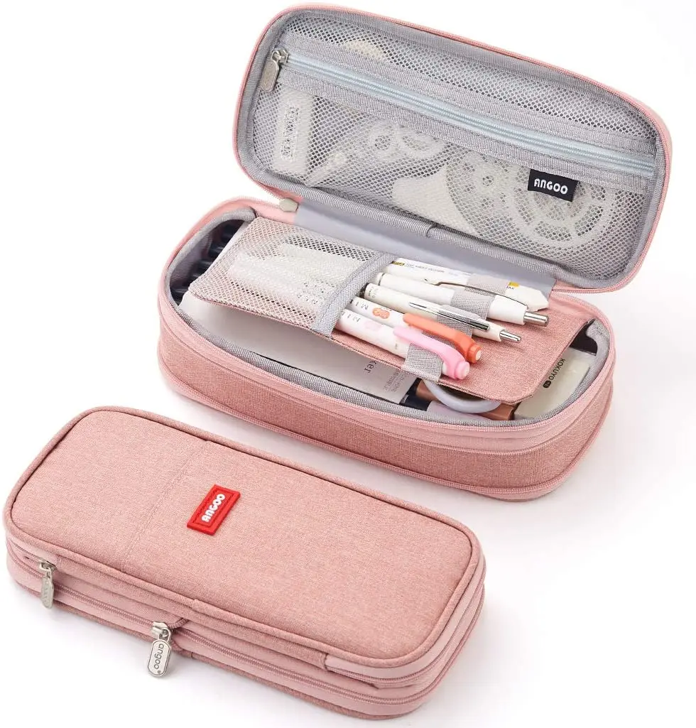 Estuche angoo rectangular - rosado oscuro