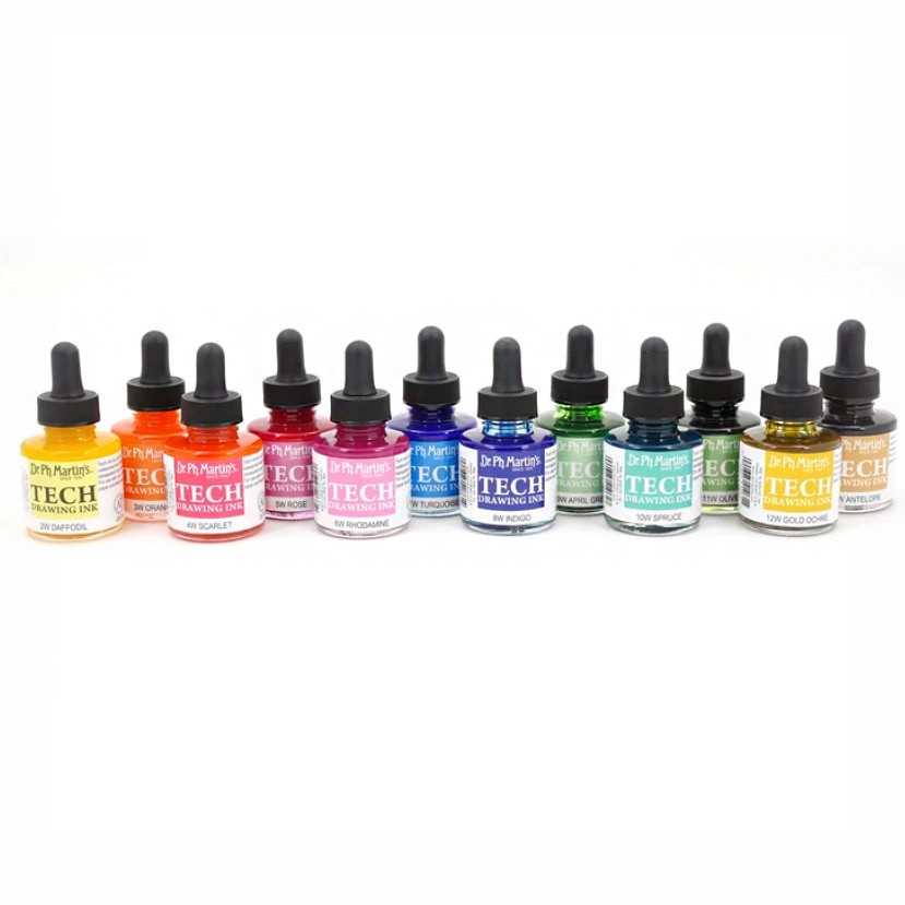 Dr. Ph. Martin's TECH Drawing Ink 30ml - (Disponible en 14 Colores)