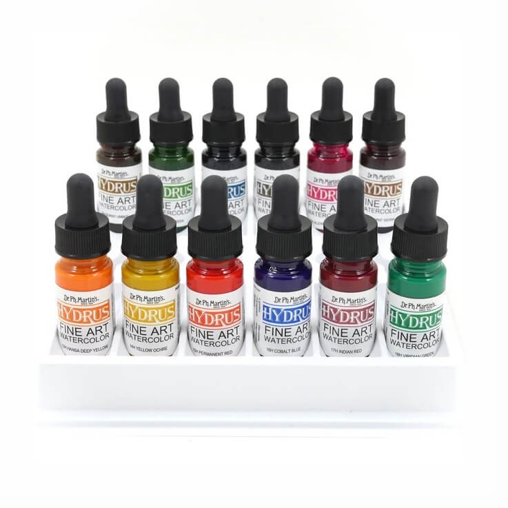 Dr. Ph. Martin's Hydrus Watercolors 15ml - Set 2 (12 Colores)