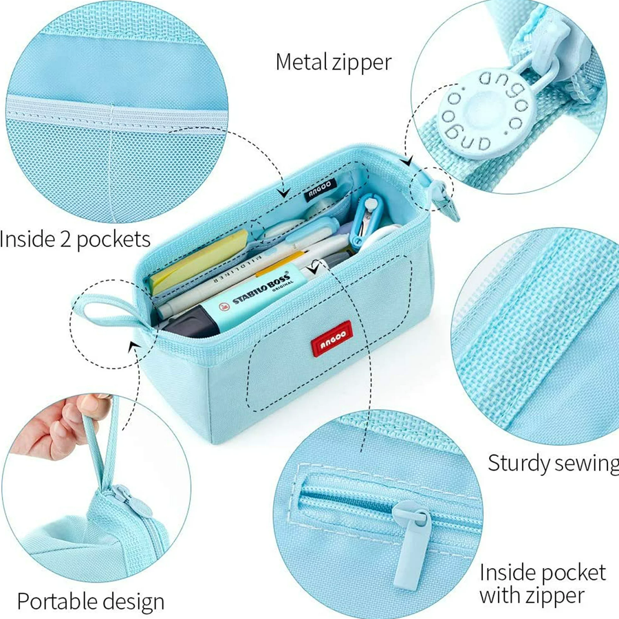 Estuche Angoo Triangular - Celeste