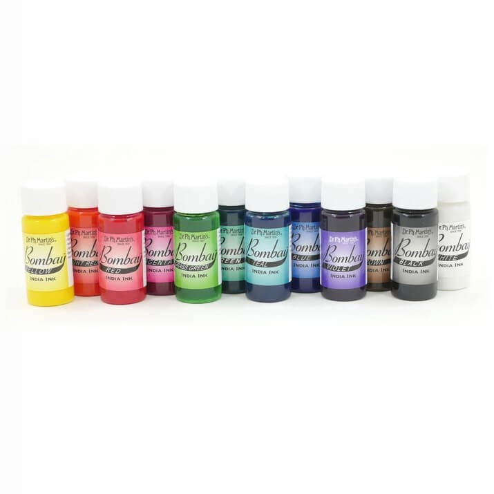 Dr. Ph. Martin's Bombay Tinta India 15ml - Set 1 (12 Colores)