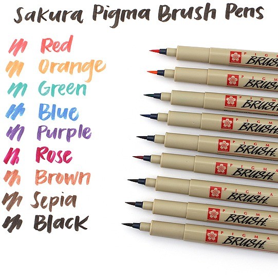 Sakura Pigma Brush (9 Colores)