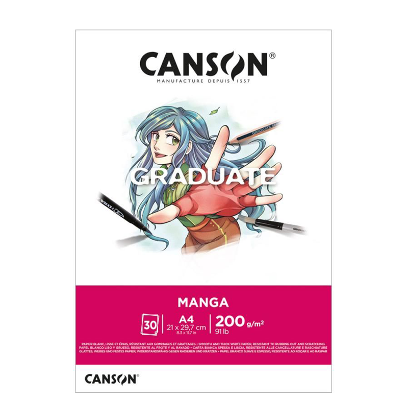 Canson Graduate Pad Manga A4 (21 x 29,7 cm) - 30 hojas