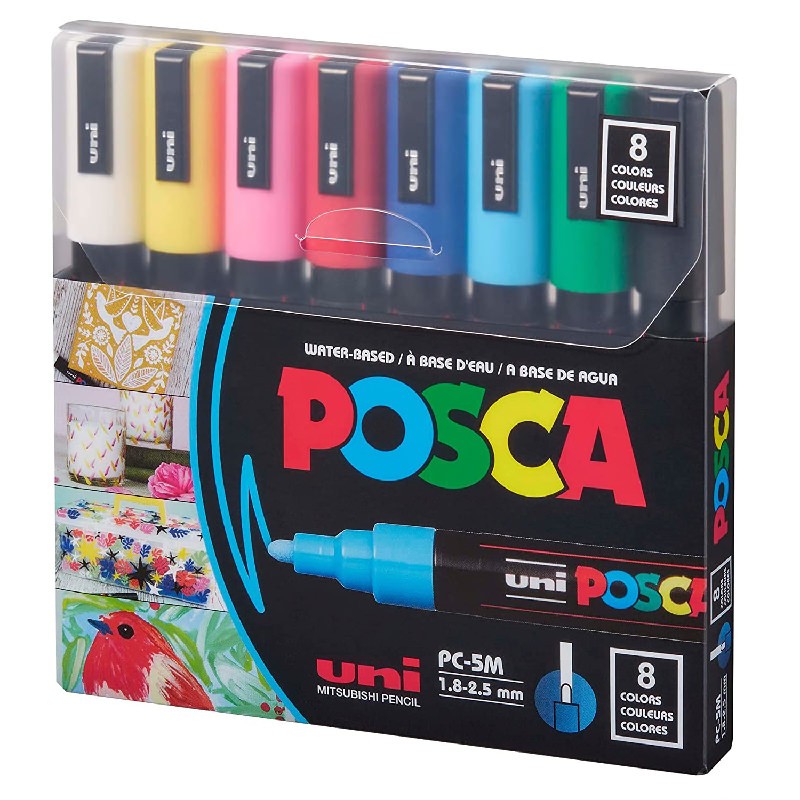 Posca PC-5M (1.8 - 2.5mm) - Set de 8 Colores
