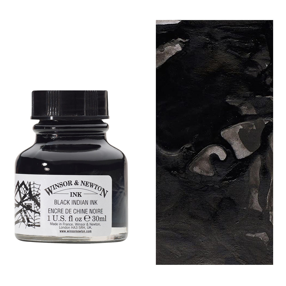 Winsor & Newton Black Indian Ink (Tinta India) - 30ml