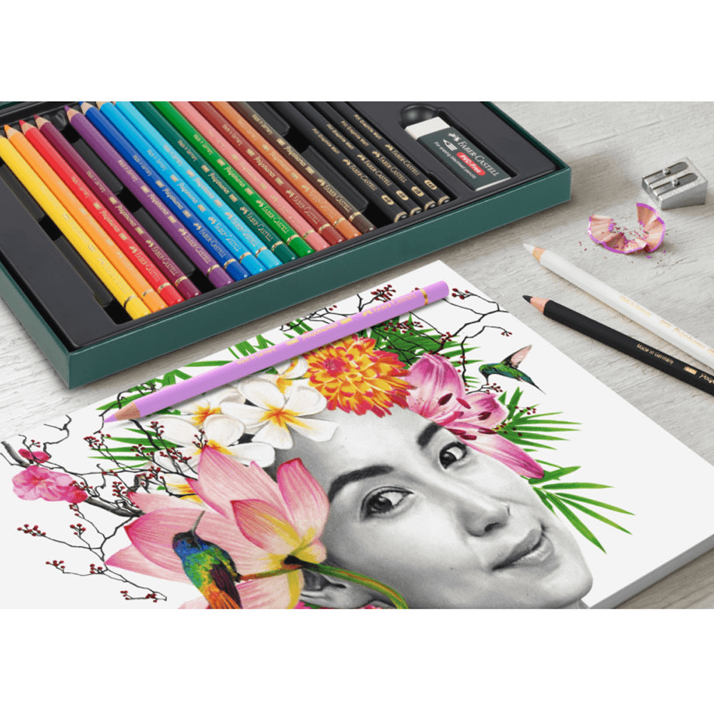 Faber-Castell Polychromos (Lápices de Colores) - Set de 17 colores + 4 Graphite Matt Pitt