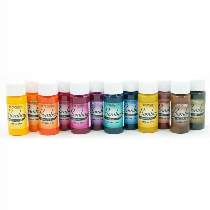 Dr. Ph. Martin's Bombay Tinta India 15ml - Set 2 (12 Colores)