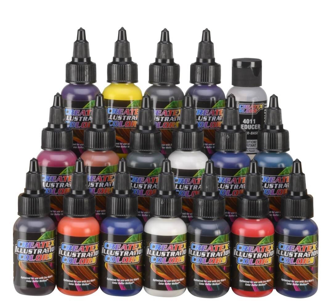 Createx Colors 5080-01 Illustration - Color Wheel Set 30 ml (Set de 17 ...