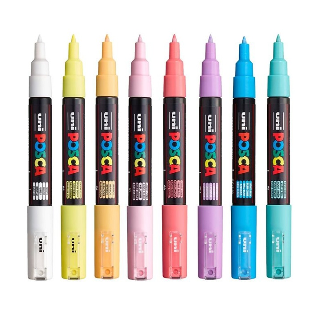 Posca PC-1M (0.7mm) - Set de 8 Colores Pastel