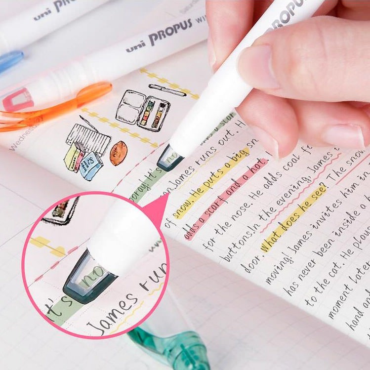 Uni Propus Window Marker Doble Punta (Smoke Color) - Set de 5 - Dibujo ...