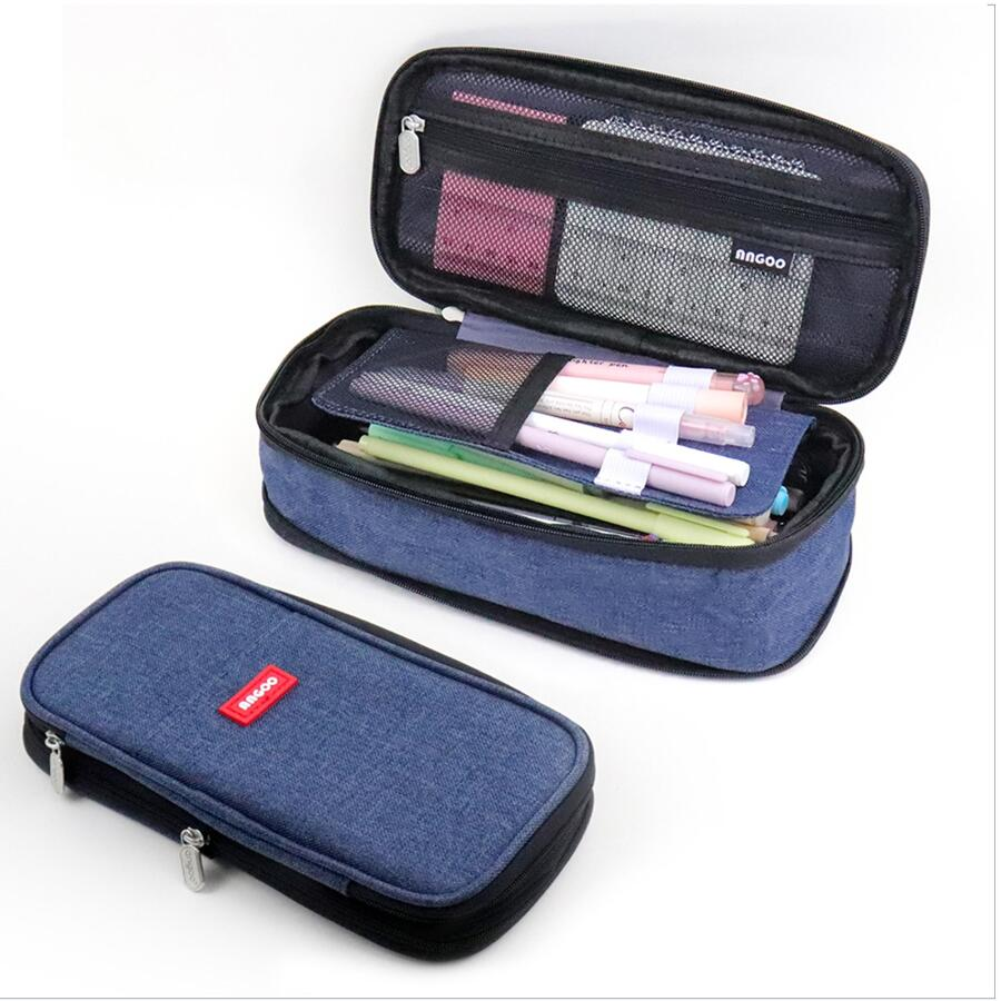 Estuche angoo rectangular - azul marino