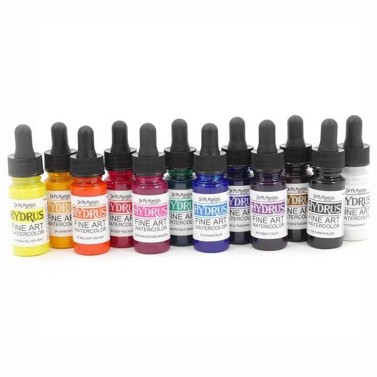 Dr. Ph. Martin's Hydrus Watercolors 15ml - Set 1 (12 Colores ...