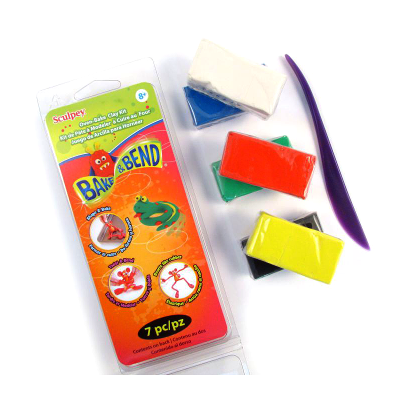 Sculpey Bake & Bend Kit - 7 piezas