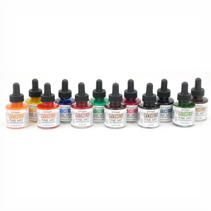 Dr. Ph. Martin's Hydrus Watercolors 30ml - Set 2 (12 Colores)