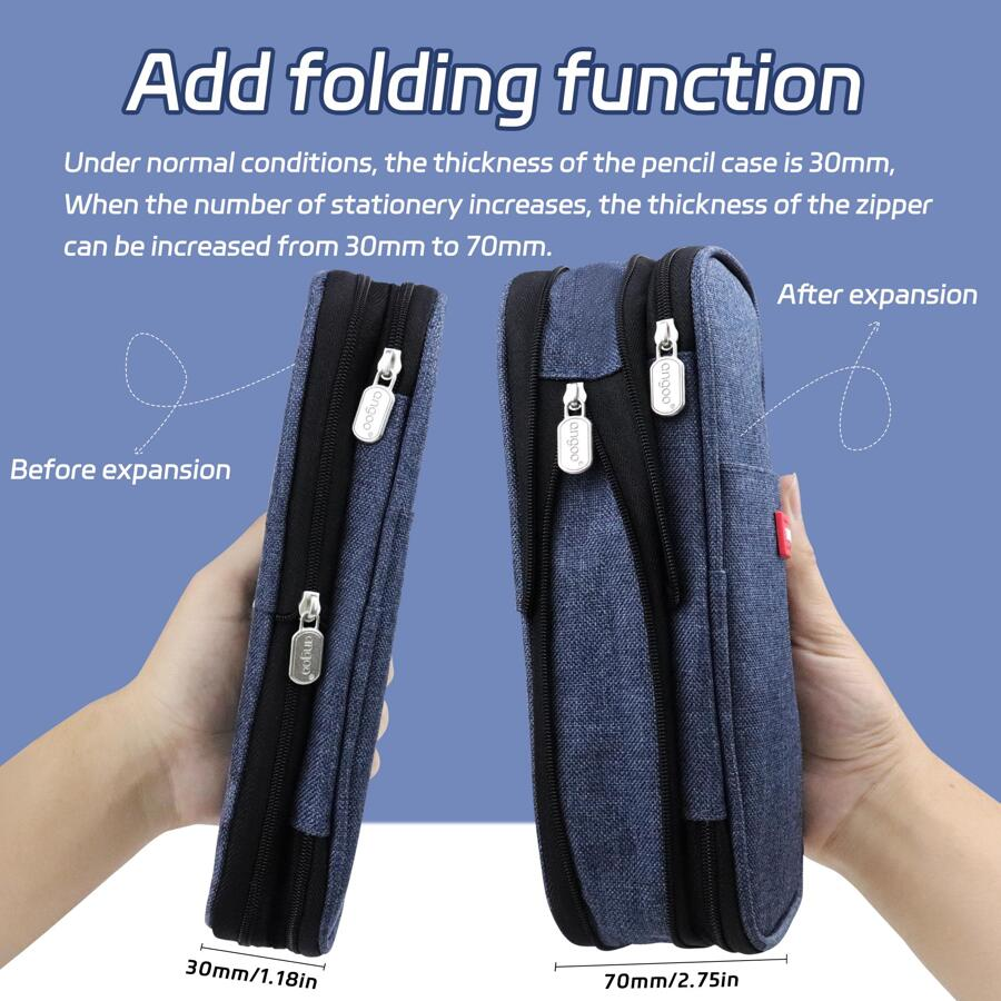 Estuche angoo rectangular - azul marino