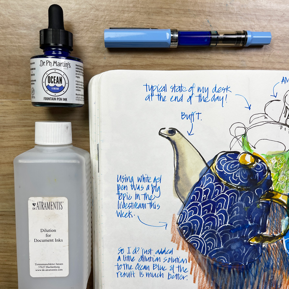 Dr. Ph. Martin's Ocean tintas para pluma fuente 30ml - (Disponible en 3 ...